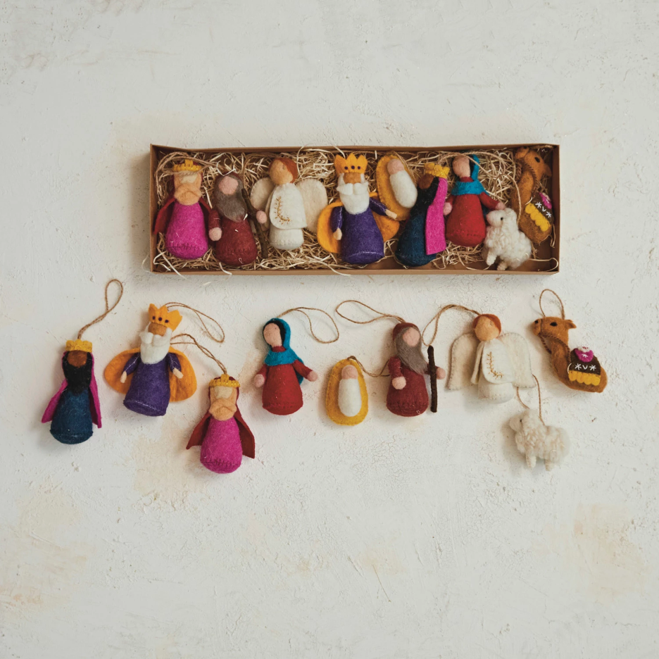 Handmade Wool Felt Nativity, Set/9 (Only 2 Left!) | Where Memories Are Made
